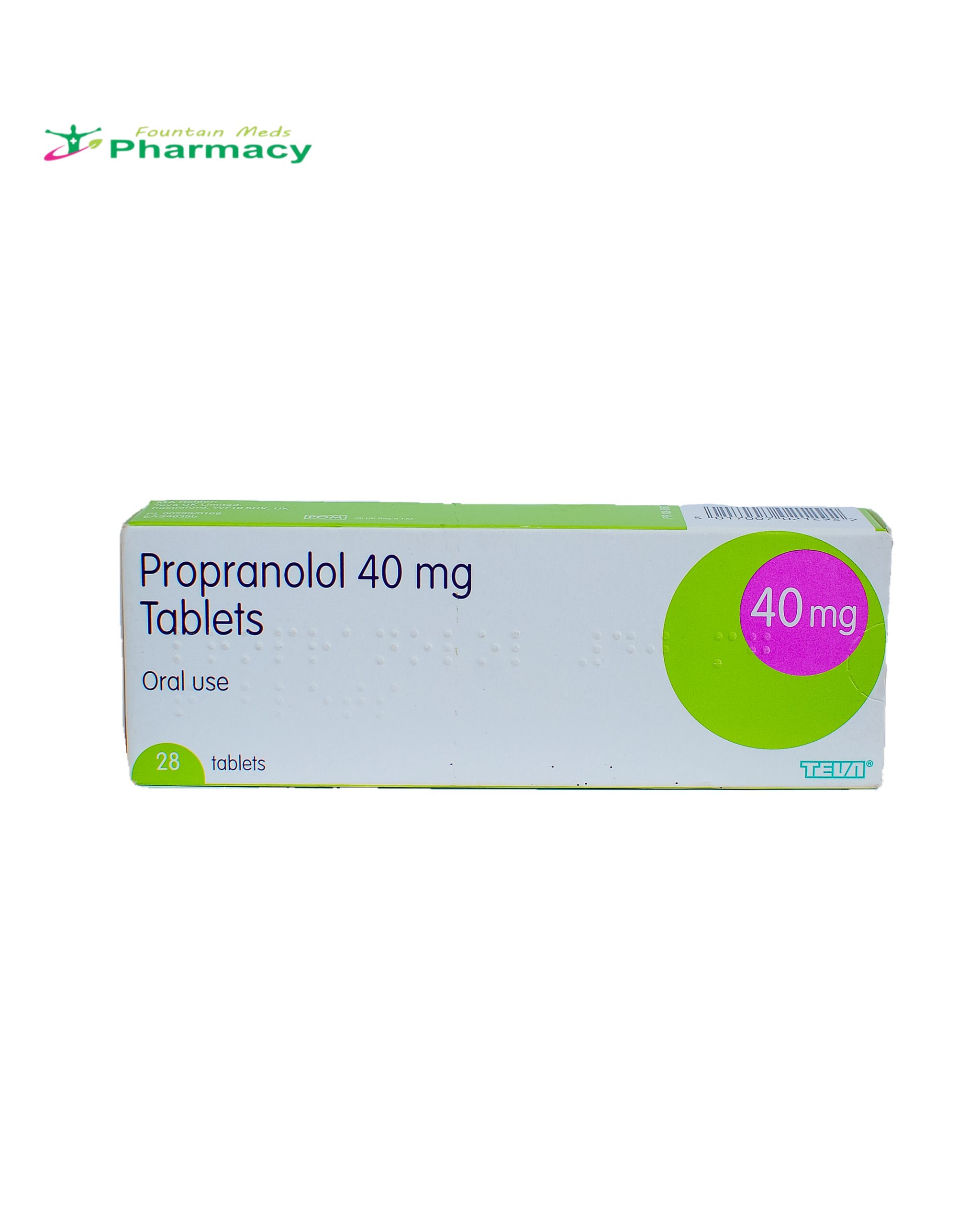 Propanolol 40mg X28 (Teva) – Fountain Meds